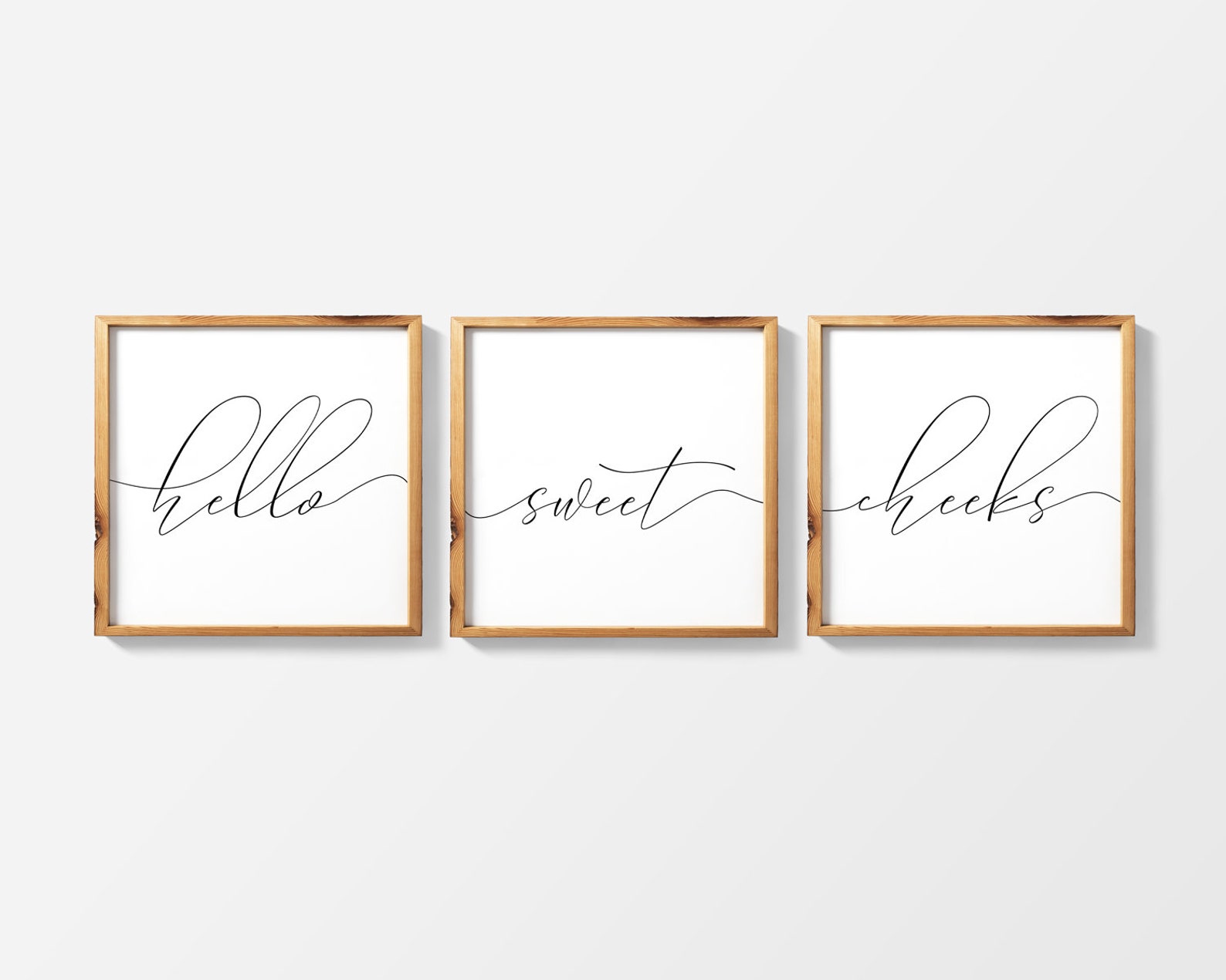 Hello Sweet Cheeks Set of 3 Prints Downloadable Prints | Etsy