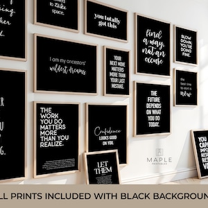 Motivational Quotes Wall Art Bundle: 200 Printable Inspirational ...