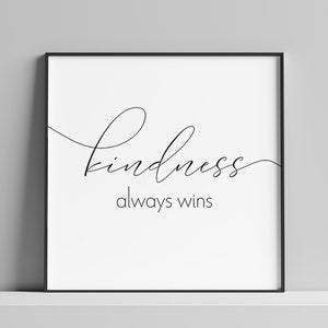 Kindness Print, Inspirational Quote, Downloadable Prints, Be Kind Print ...