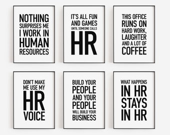 HR Office Decor Human Resources Wall Art Printable - Etsy