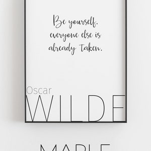Oscar Wilde Quote, Downloadable Prints, Classroom Decor, Inspirational ...