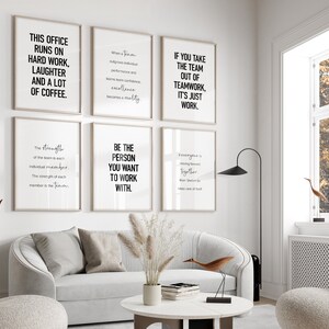 Office Desk Decor, Set of 18 PRINTABLES, Office Decor for Women, Team ...