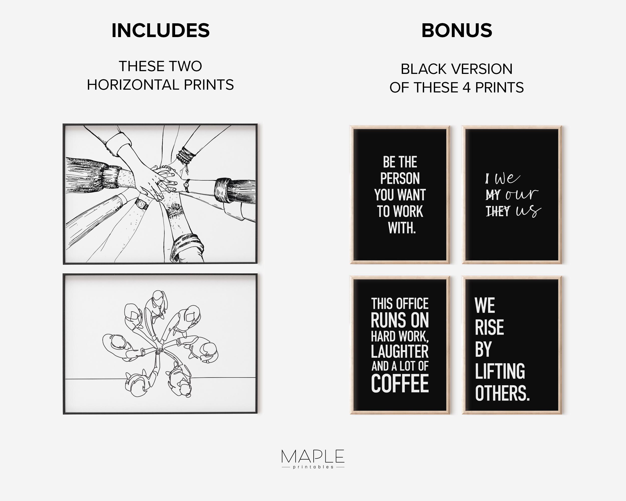 Motivational Office Decor for Team, Mega Bundle of 50 Prints, Modern ...