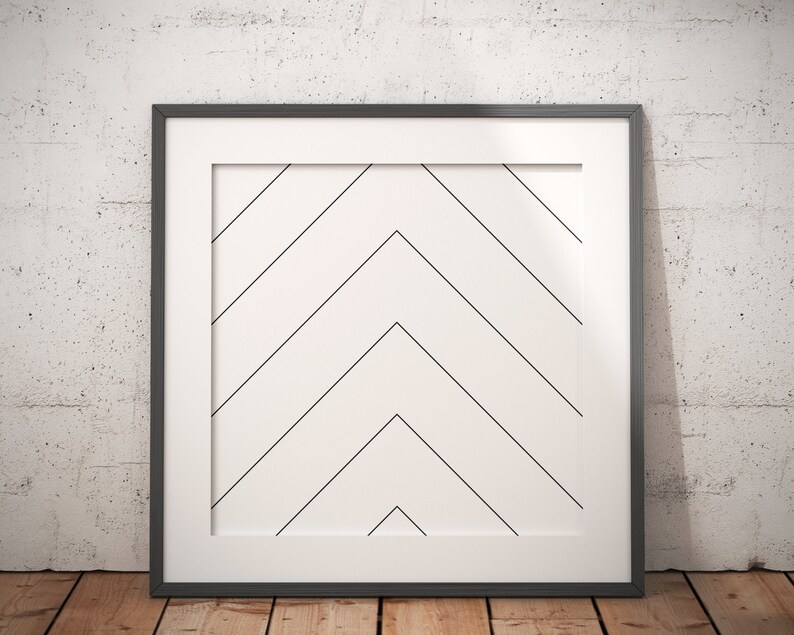Lines Art Print Geometric Wall Art Downloadable Print | Etsy