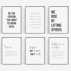 Team Office Decor, Set of 10 PRINTABLES, Motivational Wall Art ...