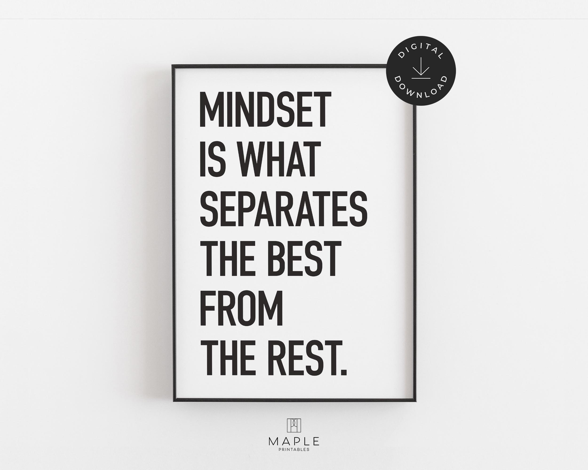 Motivational Wall Art, Growth Mindset Quote Print, Home Office Decor ...