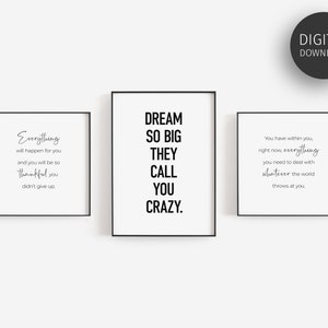 Motivational Posters Set of 6 PRINTABLES Office Decor for - Etsy