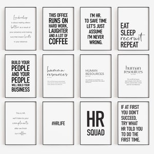 HR Bundle of 50 Funny and Motivational Office Prints, Printable ...