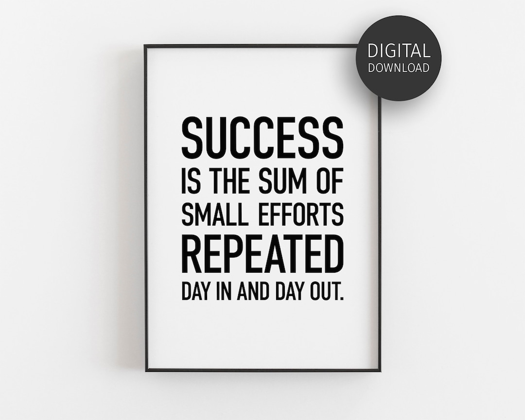 Motivational Print, Printable Office Decor, Classroom Decor, Success ...