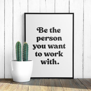 Motivational Poster, Printable Office Decor, Workplace Wall Art ...