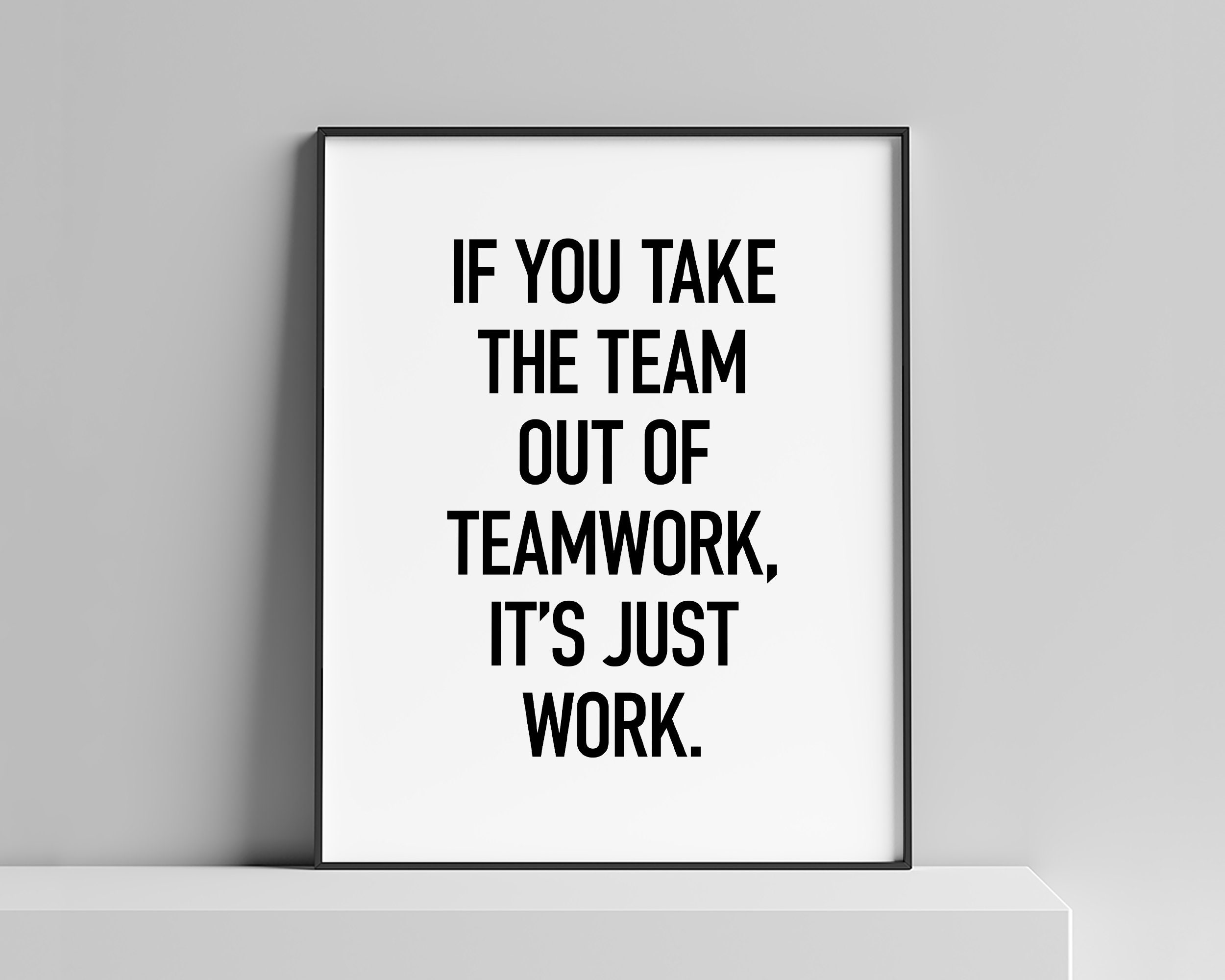 Teamwork Quote Printable Teamwork Poster Downloadable Print - Etsy UK