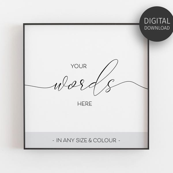 Script Wall Art - Etsy