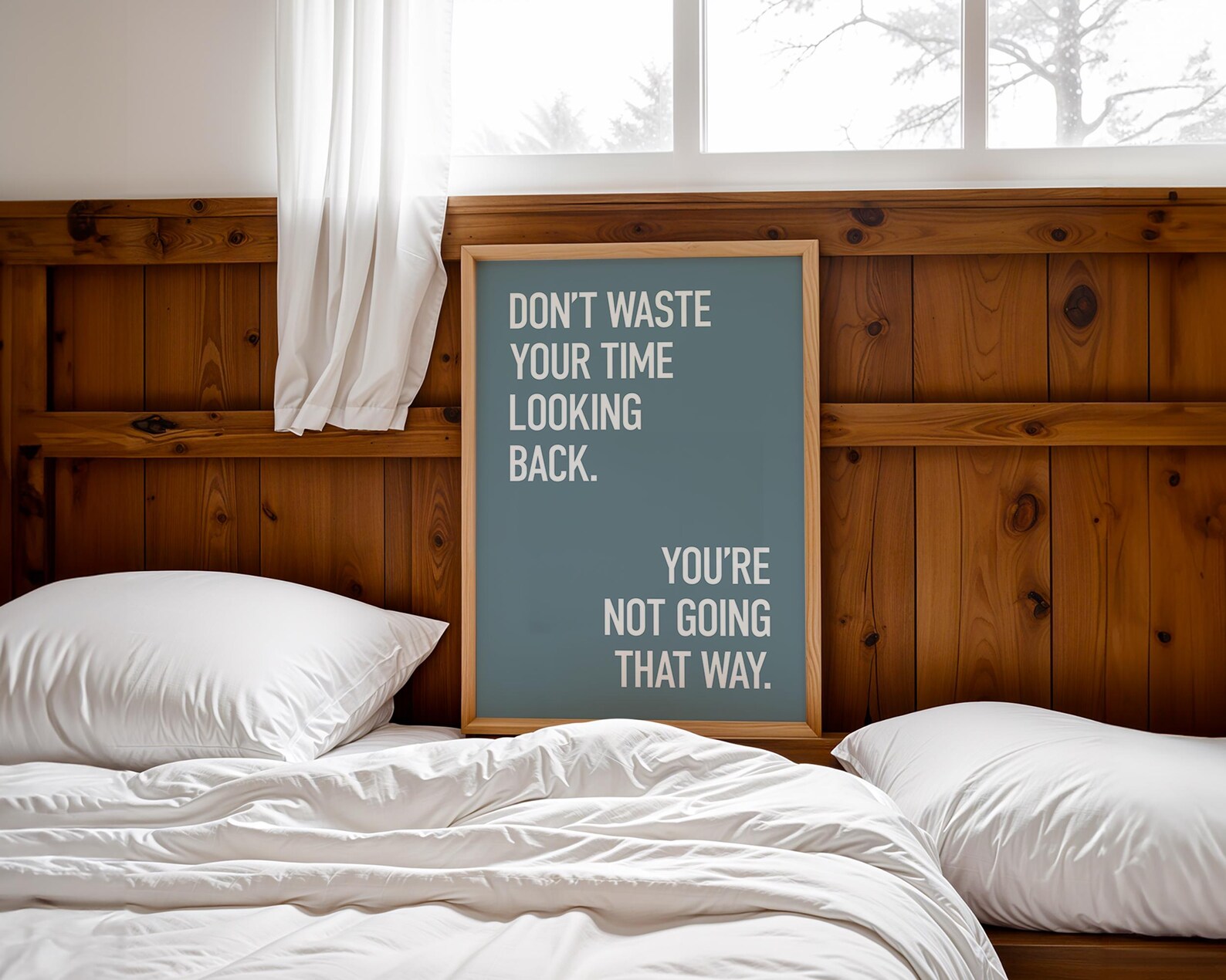 Motivational Print, Blue Inspirational Quote, Recovery Gift, Growth ...