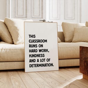 Motivational Classroom Poster, Printable Wall Art for High School Decor ...