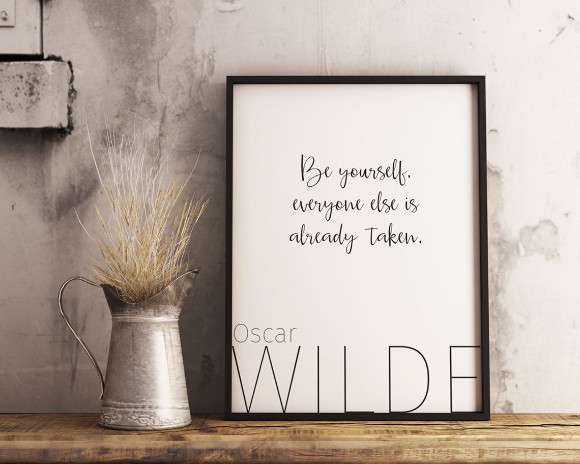 Oscar Wilde Quote Downloadable Prints Classroom Decor | Etsy