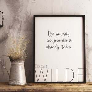 Oscar Wilde Quote, Downloadable Prints, Classroom Decor, Inspirational ...