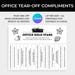 Printable Tear-off Office Compliments, Editable Office Canva Template ...