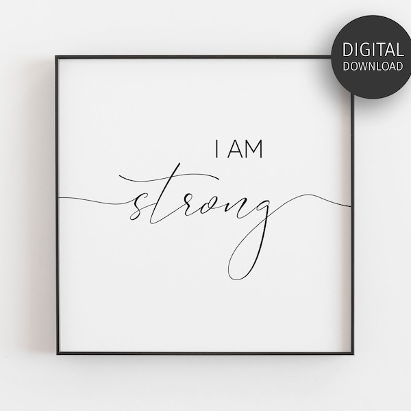 I Am Strong - Etsy