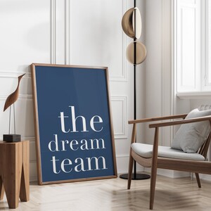 Dream Team Poster, Teamwork Wall Art, Workplace Positive Quotes, HR ...