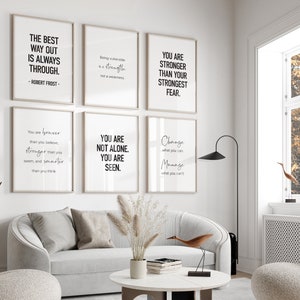 Therapist Office Decor, Set of 6 PRINTABLES, Mental Health Poster ...