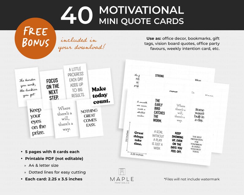 Teamwork Wall Art, Motivational Prints for Office Decor, Bundle of 50 ...