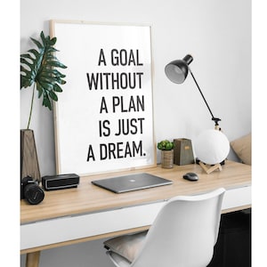 Motivational Poster, Work Inspiration Print, Growth Mindset Quote, Home ...