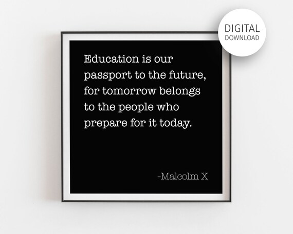 Malcolm X Poster Classroom Decor Downloadable Prints | Etsy