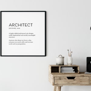 Architect Definition Print, Architect Gift Ideas, Architect Graduate ...