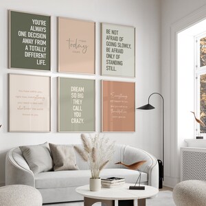 Motivational Posters Gallery Set of 6 Prints, Printable Inspirational ...