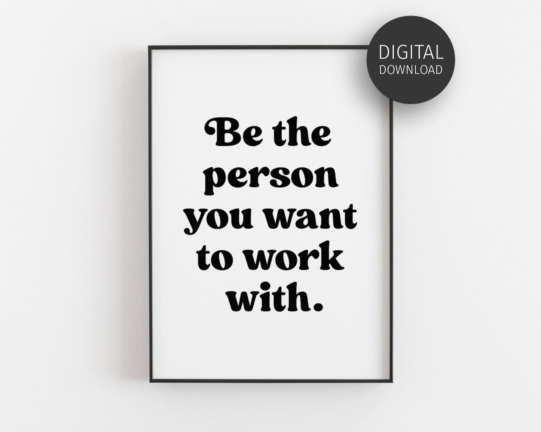 Motivational Poster, Printable Office Decor, Workplace Wall Art ...