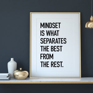 Motivational Wall Art, Growth Mindset Quote Print, Home Office Decor ...