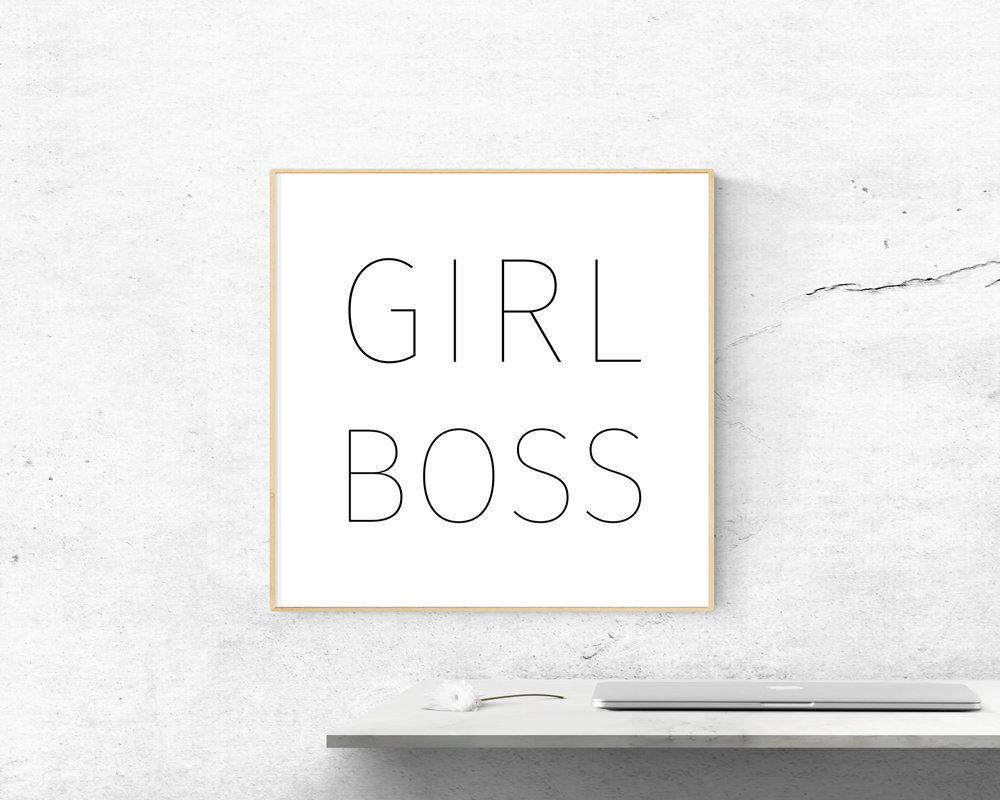 Girl Boss Feminism Poster Downloadable Prints Nursery Etsy Uk