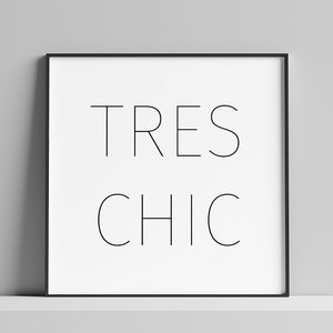 Tres Chic Print Fashion Wall Art Downloadable Prints French - Etsy
