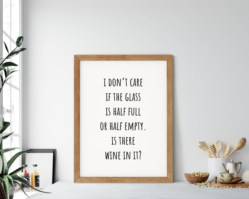 Kitchen Wall Art Wine Quote Funny Poster Downloadable - Etsy Canada
