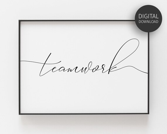 Teamwork Printable Teamwork Poster Downloadable Print | Etsy