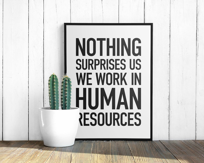 HR Office Decor Human Resources HR Humor Print Funny Team - Etsy