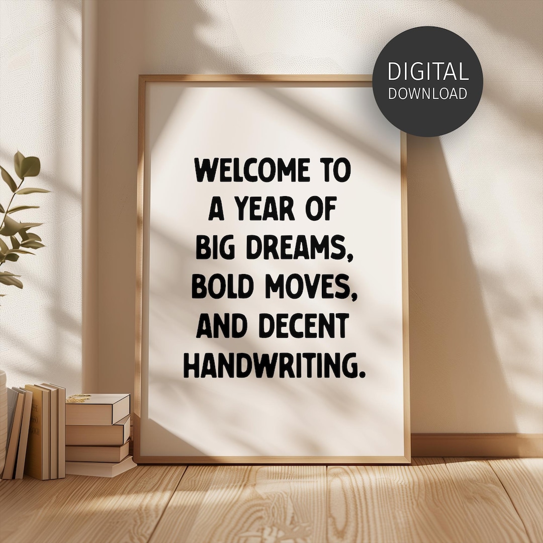 Motivational 'back to School' Print, Funny Classroom Poster, Printable ...