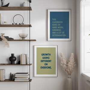 Classroom Decor Set of 6 Motivational Prints, Colourful Printable Wall ...