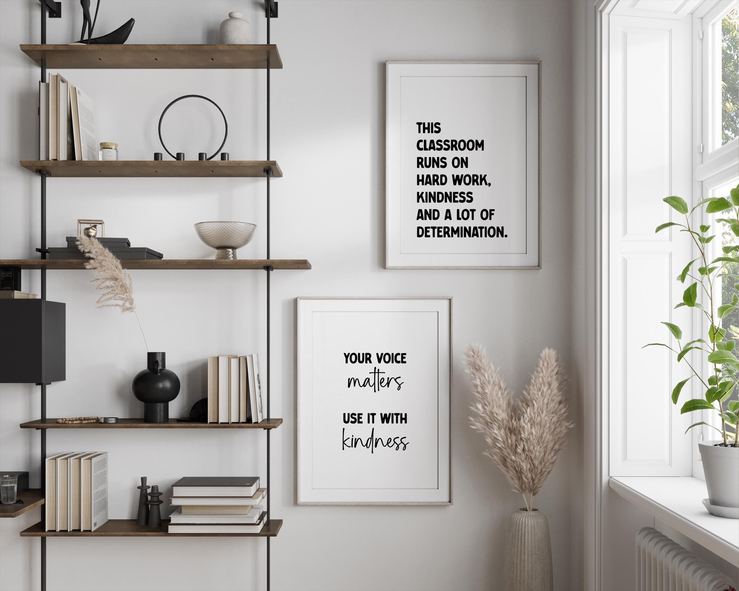 Classroom Decor Set of 6 Motivational Prints, Printable Wall Art for ...