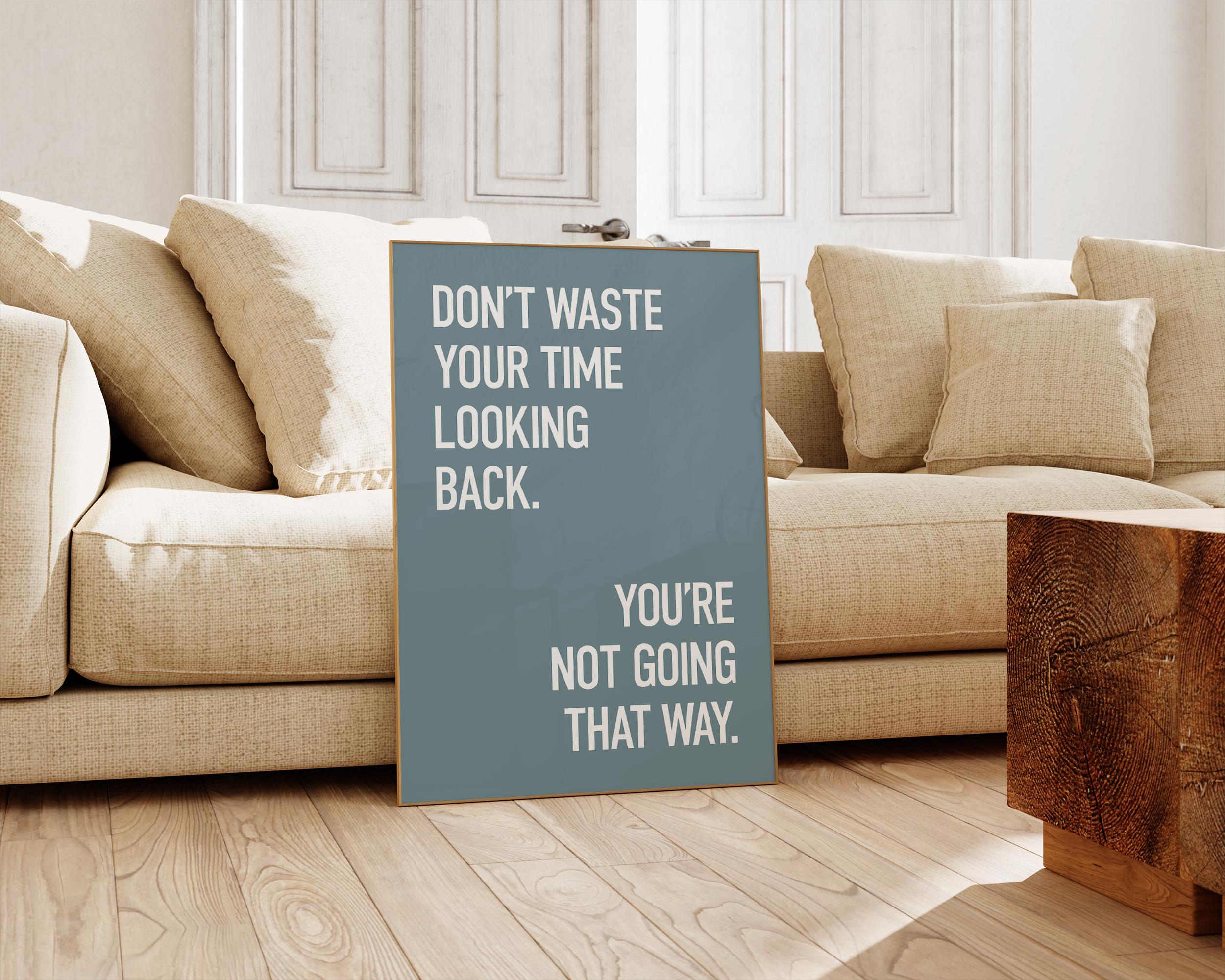 Motivational Print, Blue Inspirational Quote, Recovery Gift, Growth ...