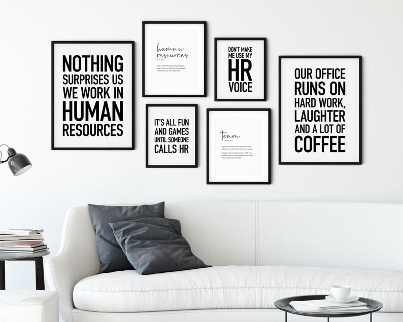Hr Office Decor Human Resources Hr Humor Print Funny Team Etsy