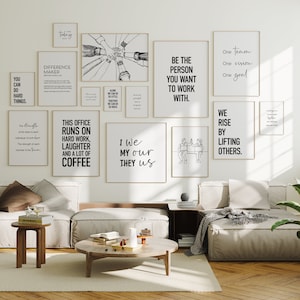 Motivational Office Decor for Team, Mega Bundle of 50 Prints, Modern ...