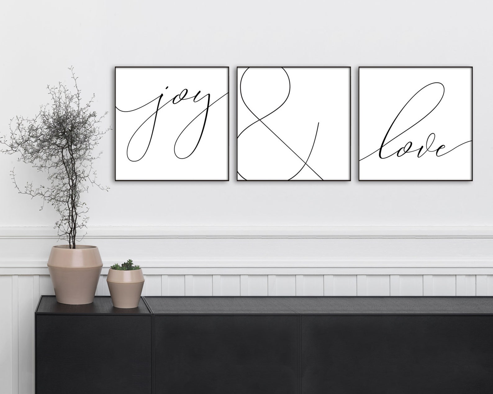 Joy Print Downloadable Prints Holiday Decor Printable Wall | Etsy