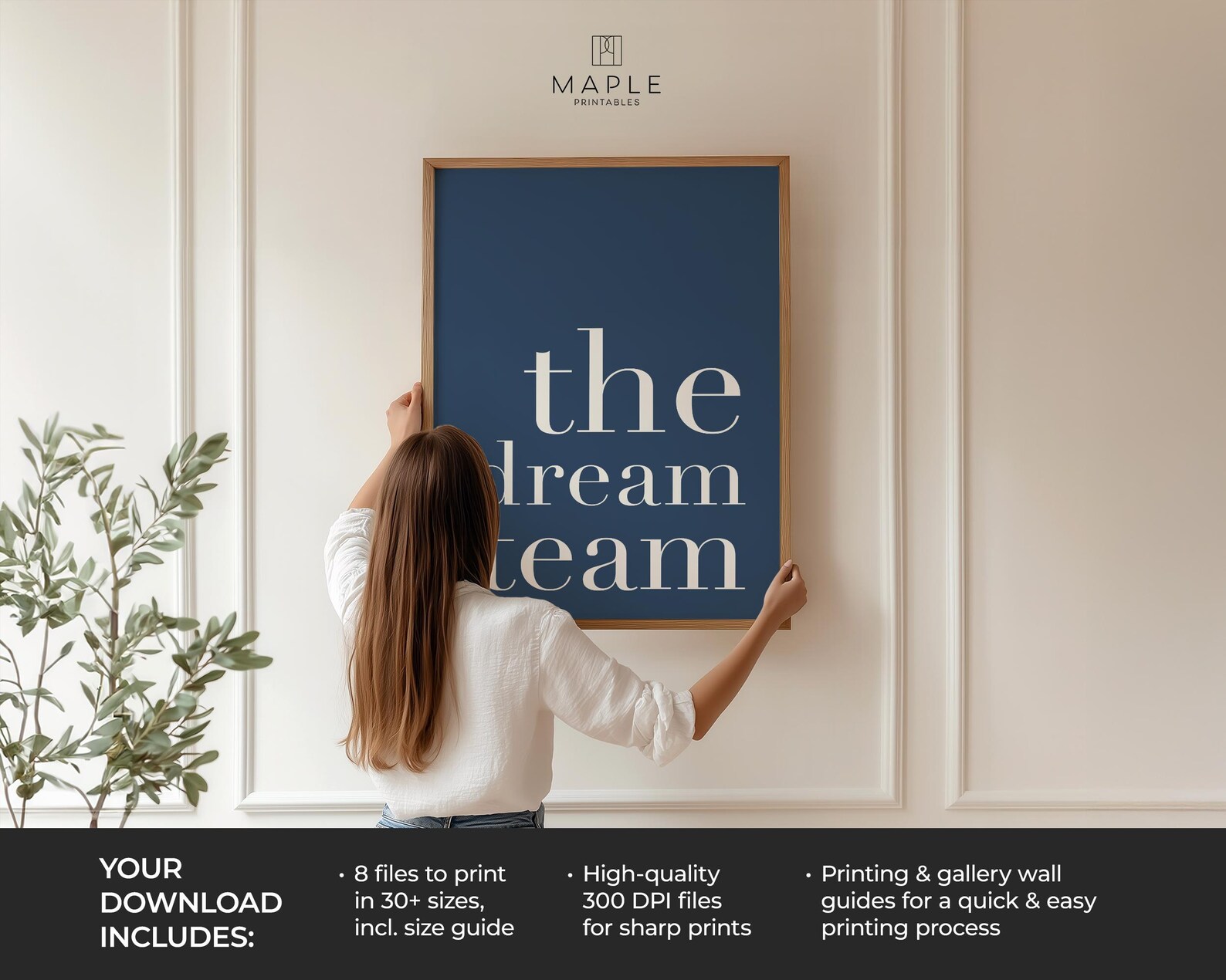 Dream Team Poster, Teamwork Wall Art, Workplace Positive Quotes, HR ...