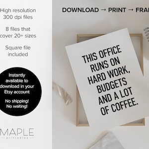 Finance Office Decor, Set of 6 PRINTABLES, Accountant Gifts, Funny Team ...
