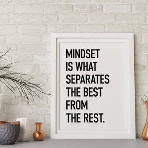 Motivational Wall Art, Growth Mindset Quote Print, Home Office Decor ...
