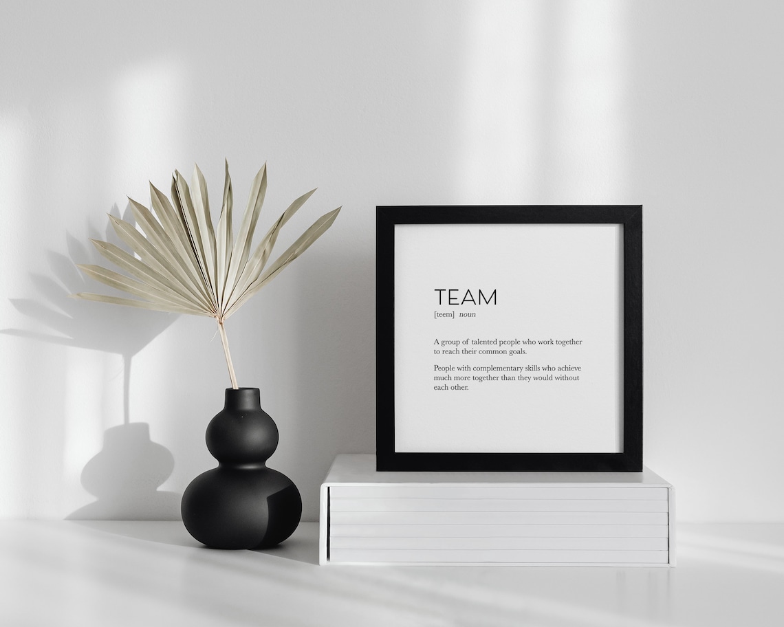 Team Definition Poster Teamwork Printable Teamwork Wall Art - Etsy
