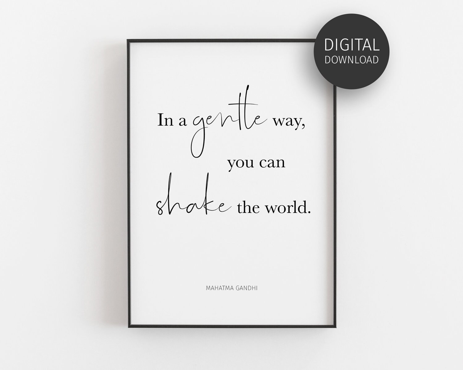 Gandhi Quote Downloadable Prints Inspirational Quote - Etsy