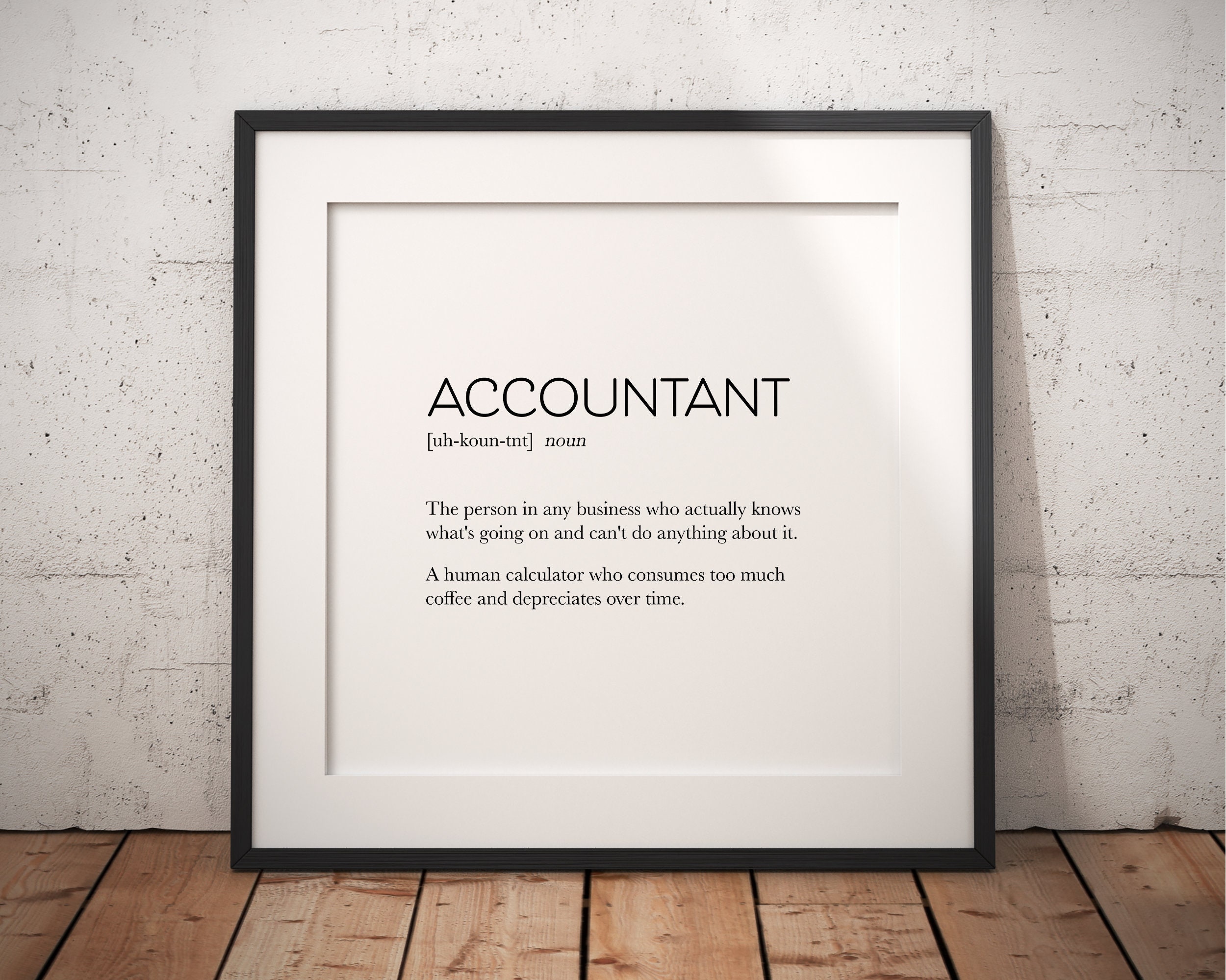 Accountant Definition Print, Accounting Gifts, Funny Office Decor ...