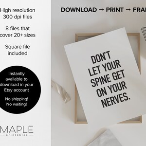 Chiropractic Posters, Office Decor for Chiropractor, Chiro Wall Art ...